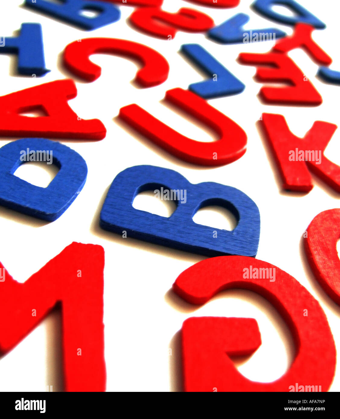 Red blue letters form word hi-res stock photography and images - Alamy