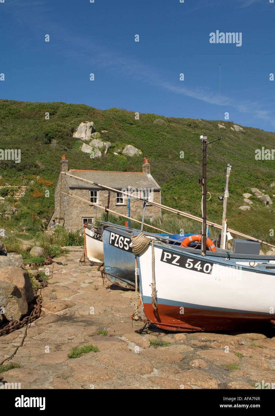 Fishing boats at Penberth, Cornwall Stock Photo - Alamy