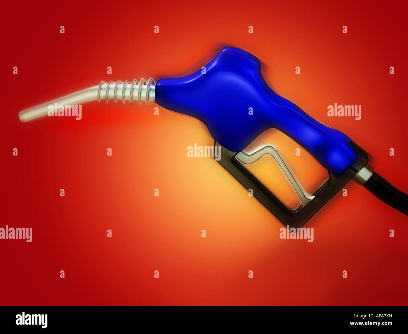 Gas nozzle on a white background Stock Photo - Alamy