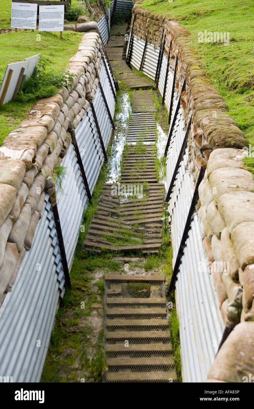 First World War restored trenches behind the Ocean Villas Tea Rooms ...