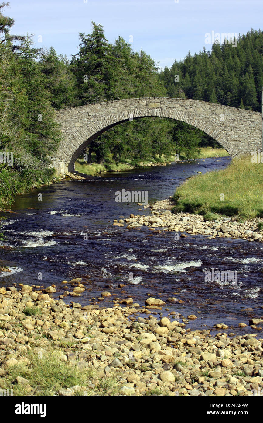 Gairn Shiel Bridge on old military road on the A939 near Ballater ...