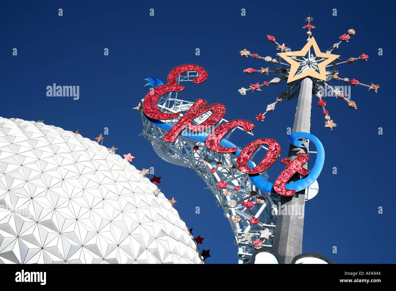 Epcot Center Walt Disney World Orlando Florida Geosphere Spaceship ...