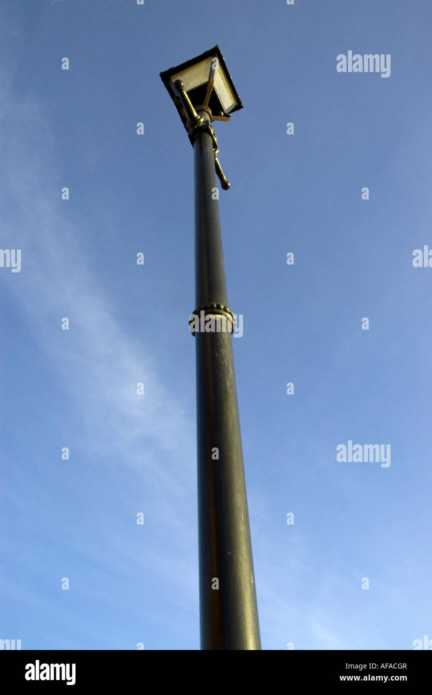 Old Style Lampost against Blue Sky Stock Photo - Alamy