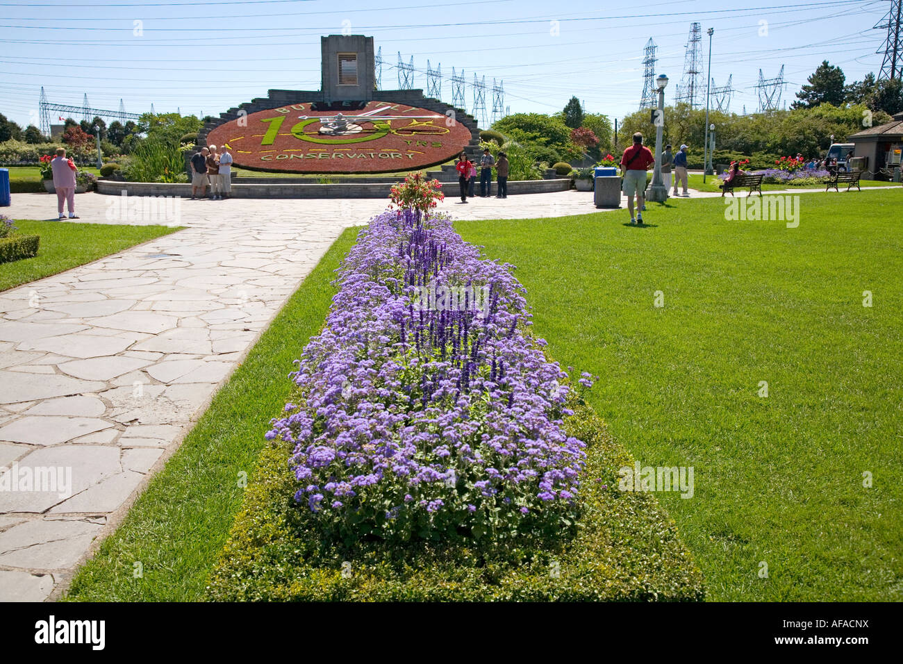 Flower clock Niagara Parkway Niagara Falls Ontario Canada Stock Photo ...
