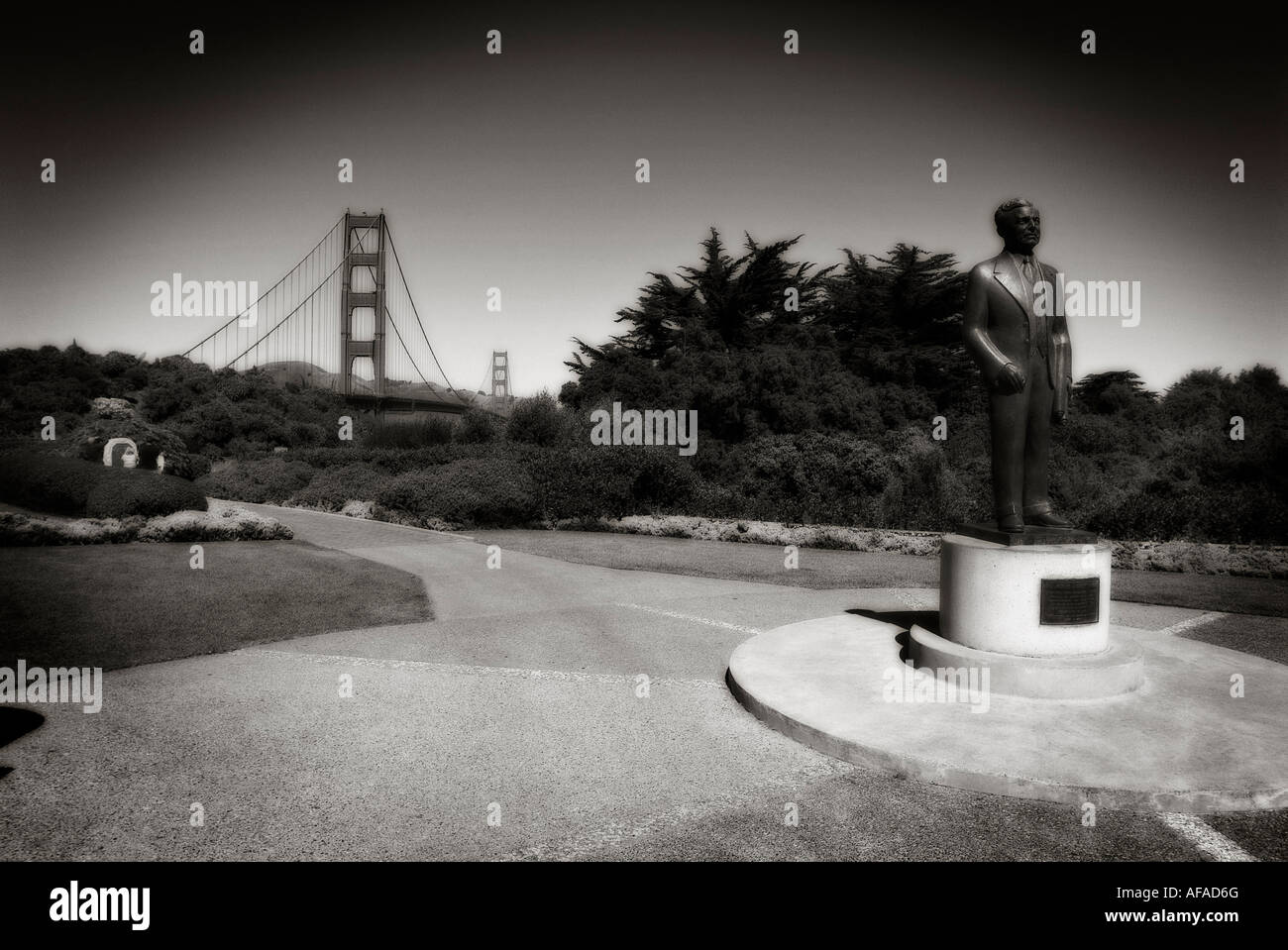 Monument to Joseph B. Strauss. The Golden Gate Bridge. San Francisco ...