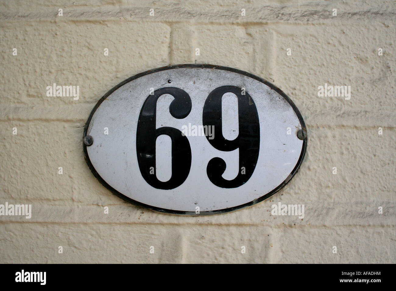 Number 69 House Number Stock Photo - Alamy