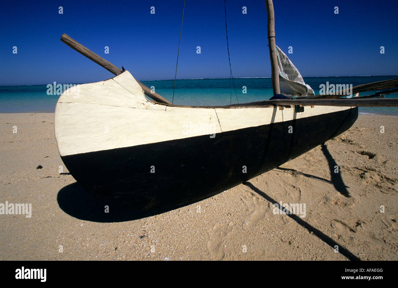 Pirogue at Nosy Ve island, Madagascar Stock Photo - Alamy