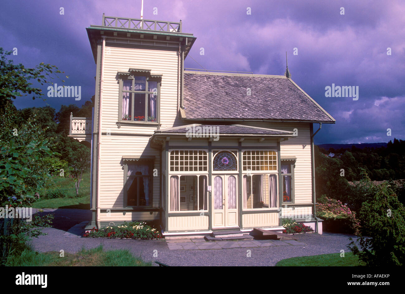 Home of the famous Norwegian composer Edvard Grieg 1843-1907 at ...