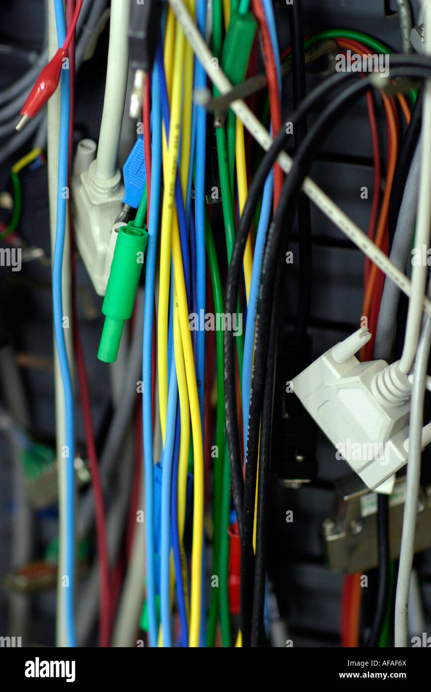 Wiring, wire, electrical, cable, red, blue, grey, connection ...