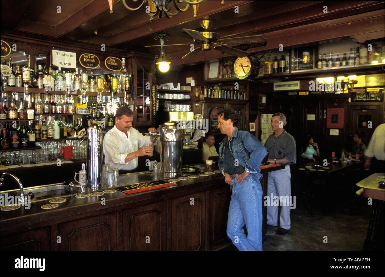 Netherlands Amsterdam People having drink in pub Stock Photo - Alamy