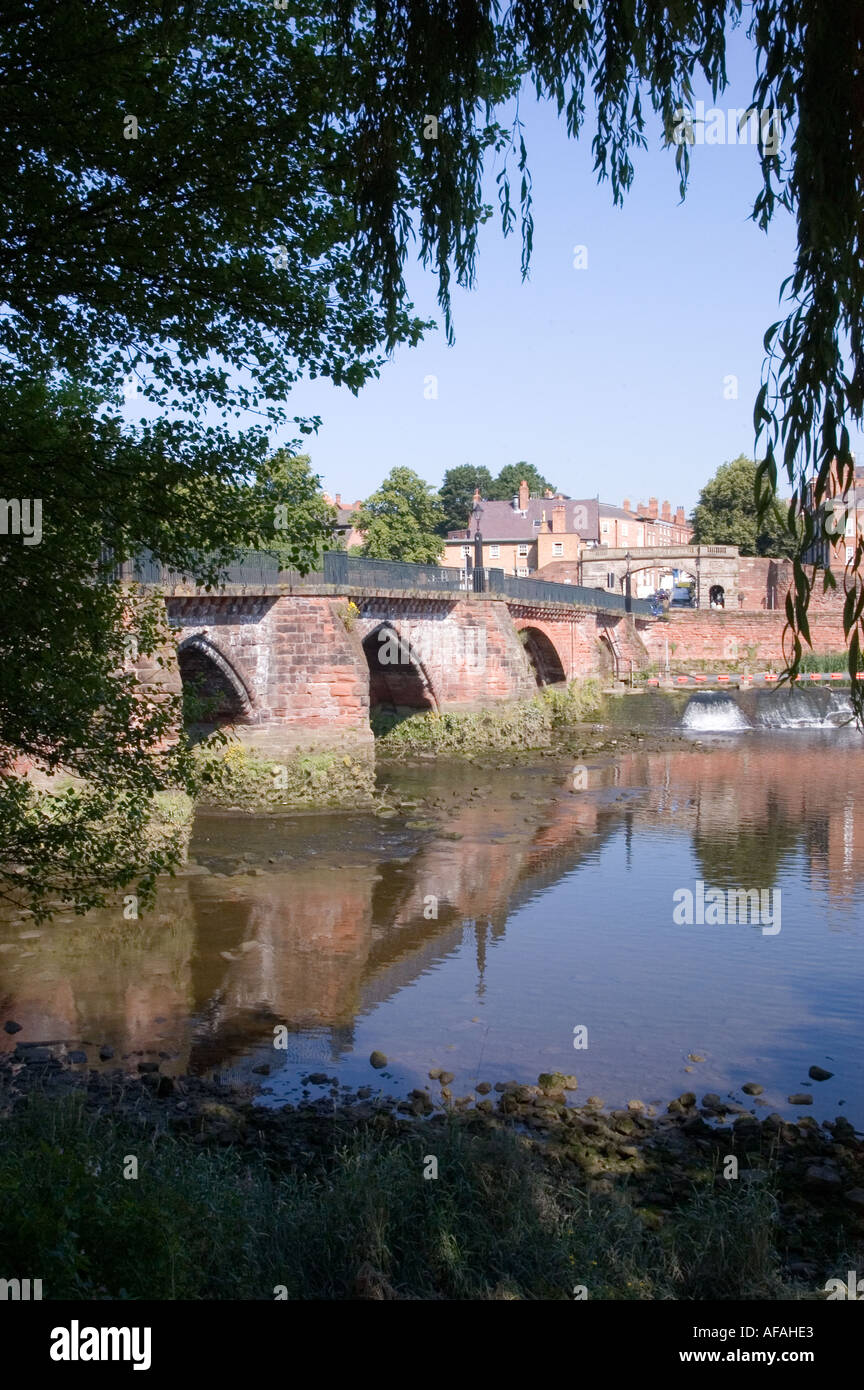 The Old Dee bridge at Chester Stock Photo - Alamy