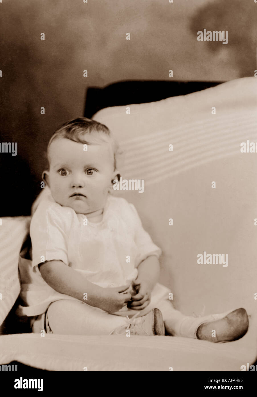 Early 1900's photograph of baby making a funny face, U.K Stock Photo ...