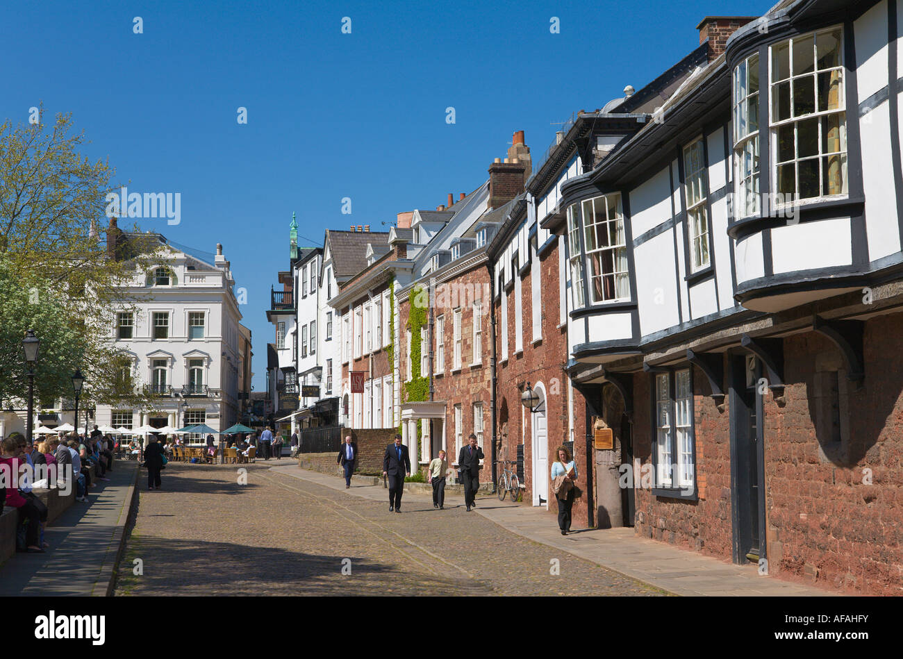 "Cathedral Close" Exeter Devon England Stock Photo - Alamy