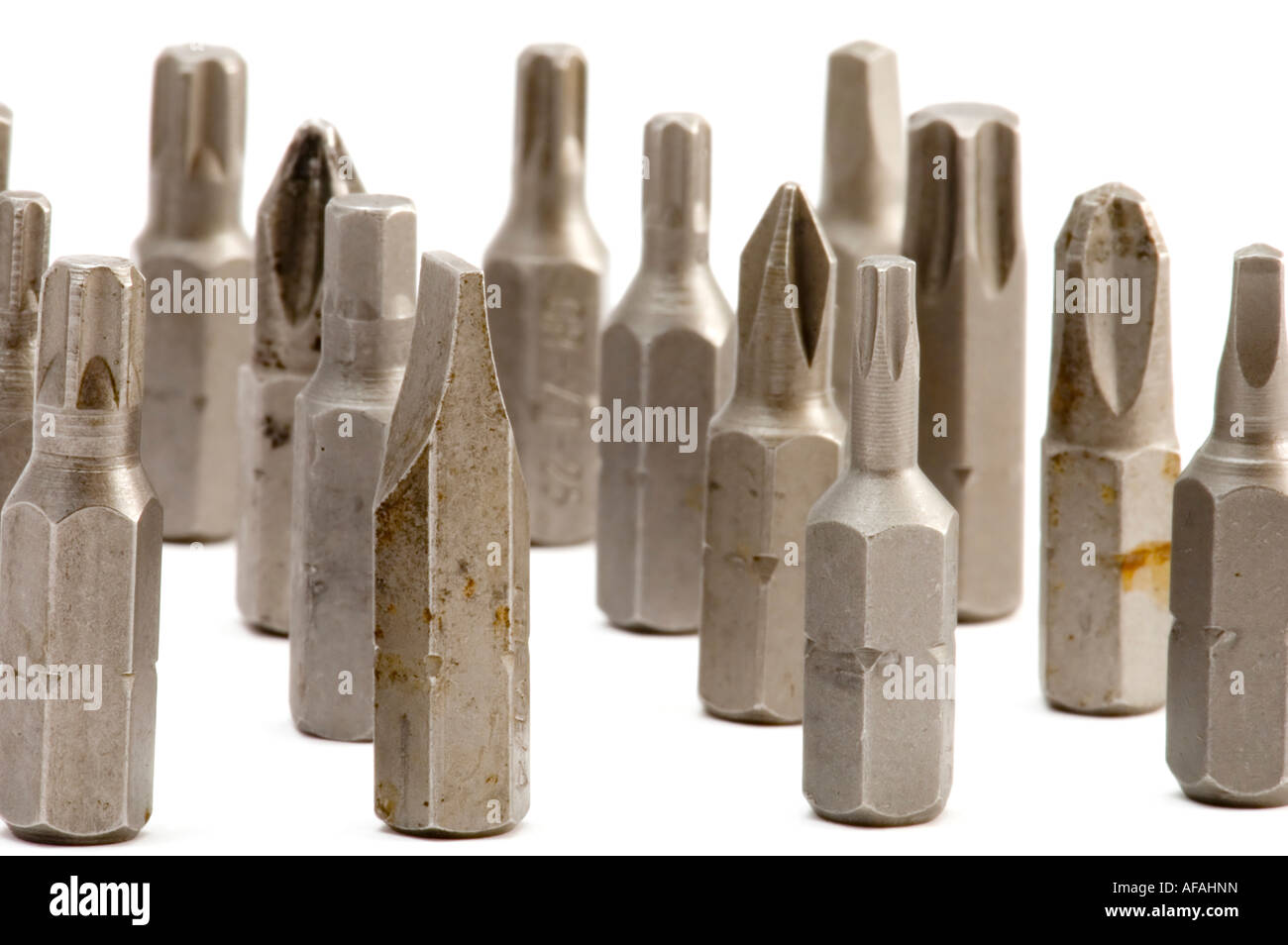 series object on white isolated tools screwdriver Stock Photo - Alamy