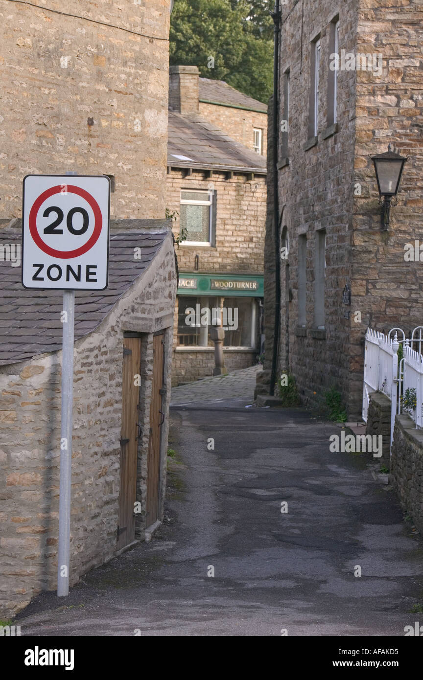 A completely pointless road sign in Hawes Yorkshire Dales National Park ...
