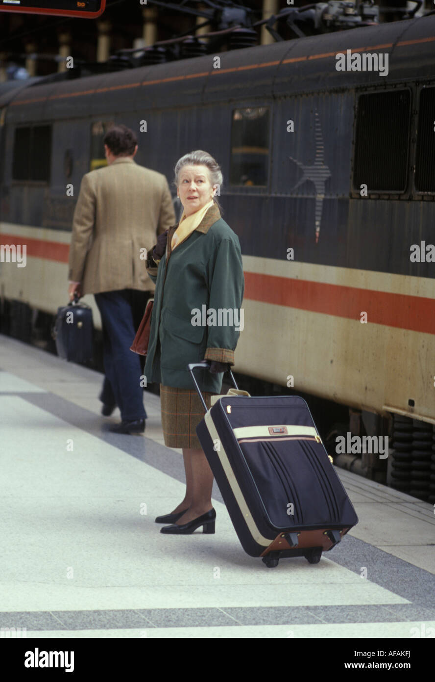 Elderly people catching train hi-res stock photography and images - Alamy