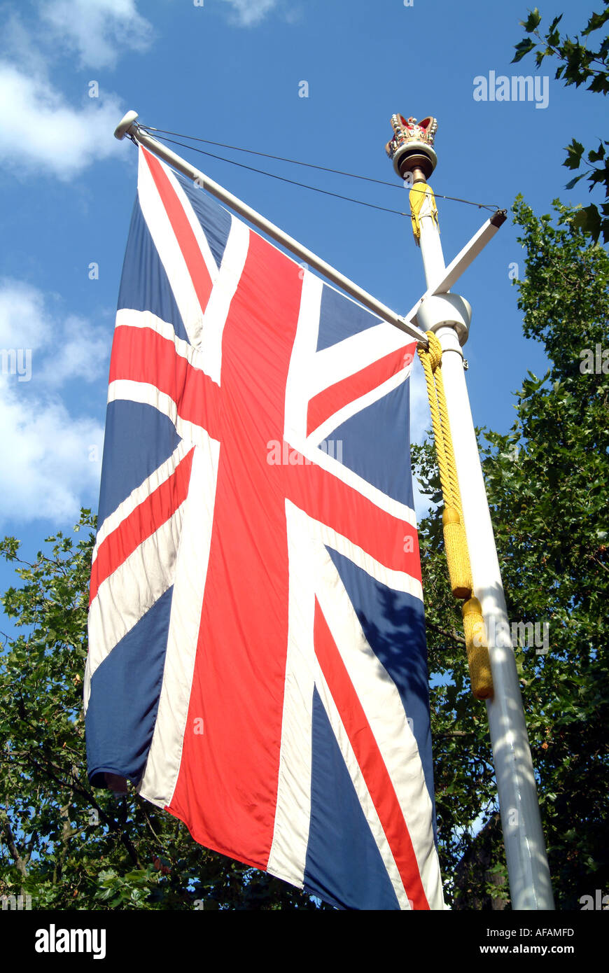 Union Jack in The Mall London Stock Photo - Alamy