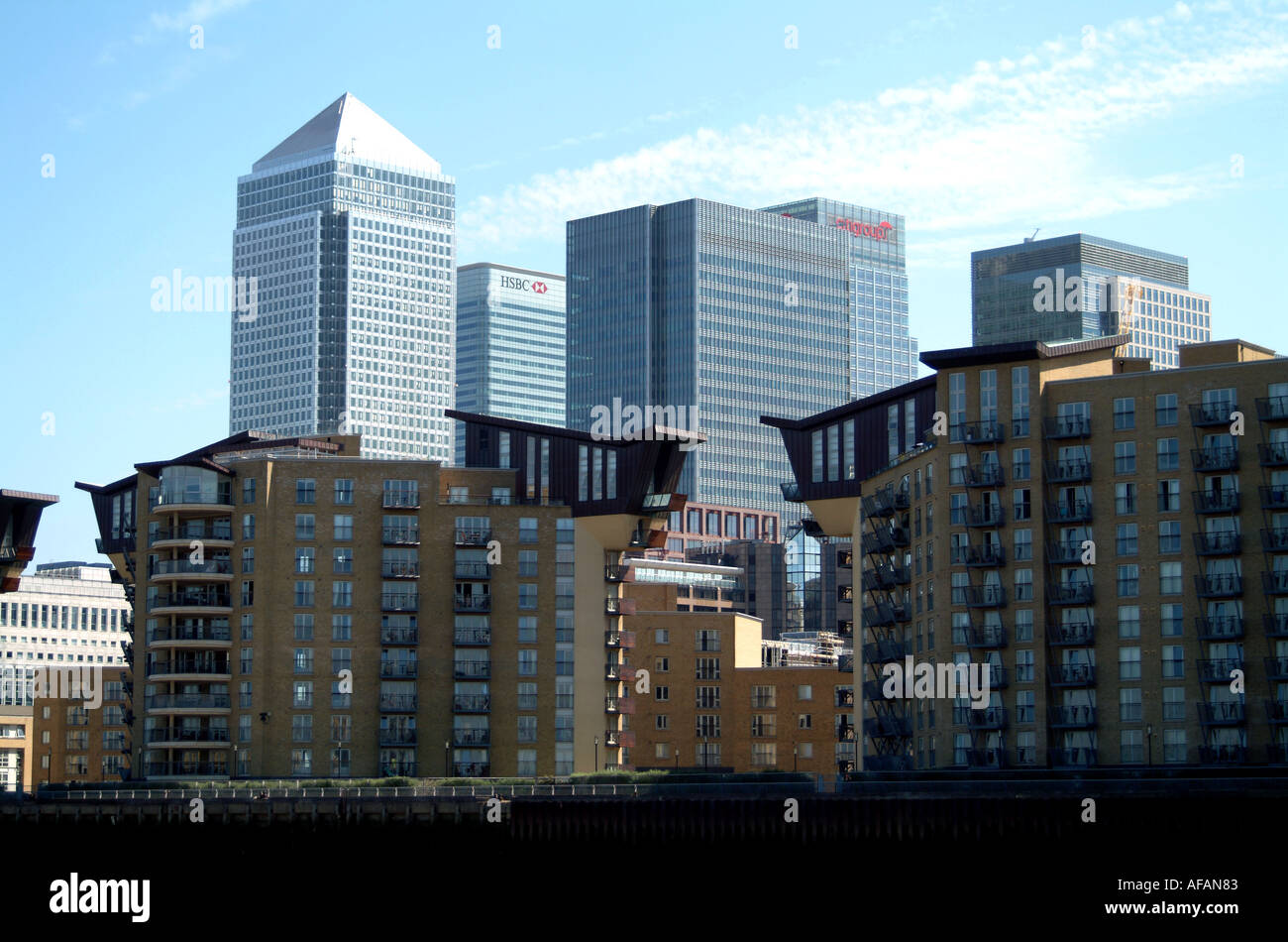 London Docklands Canary Wharf buildings Stock Photo - Alamy