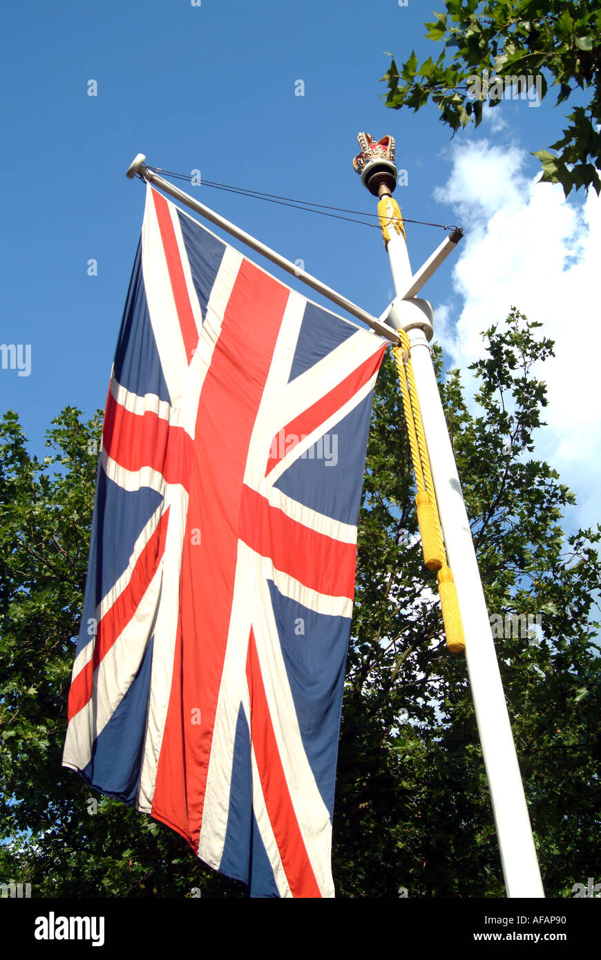 Union Jack in The Mall London Stock Photo - Alamy