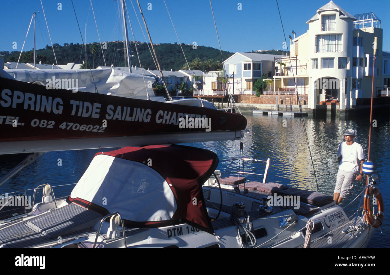 Sailing yacht at the waterfront in Knysna Garden Route South Africa ...