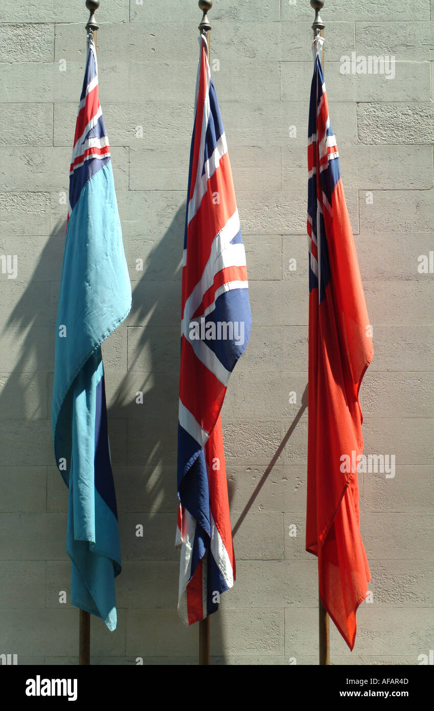Cenotaph with military flags in Whitehall London Stock Photo - Alamy