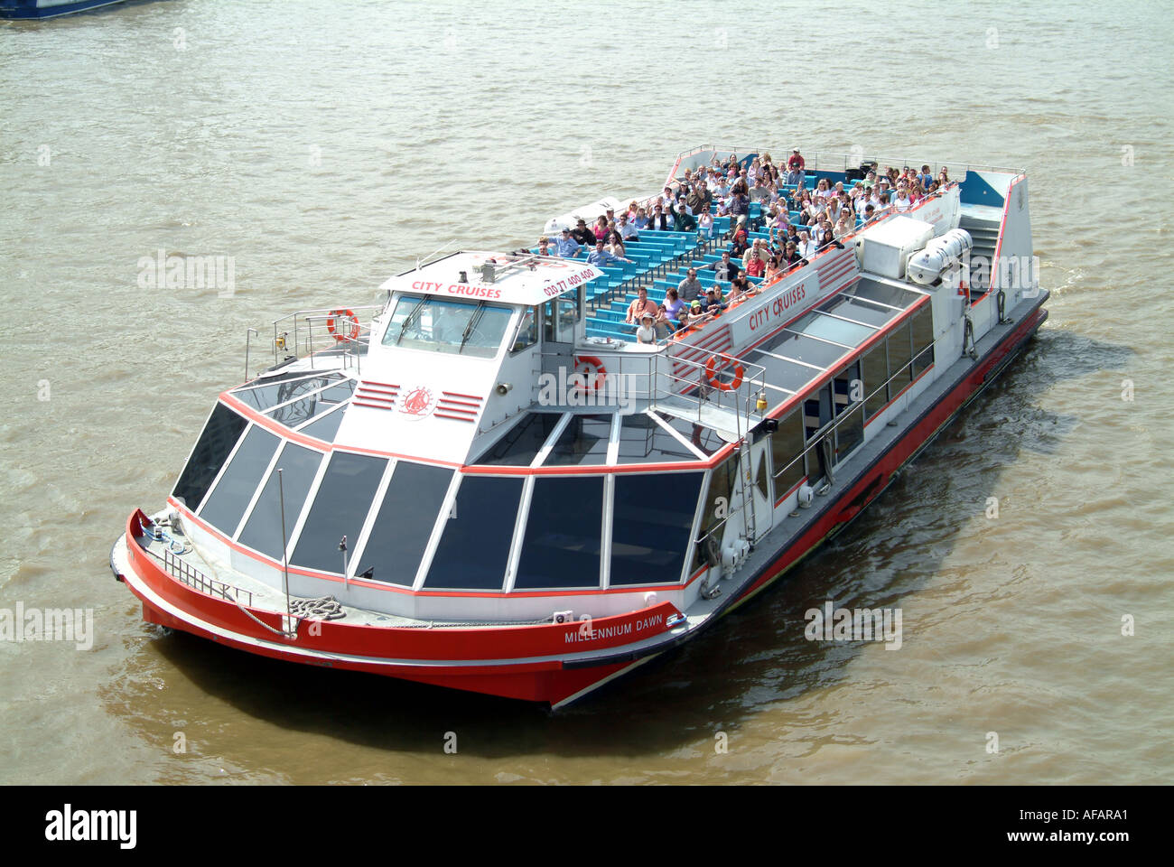 Tourist boat on the River Thames London Stock Photo - Alamy