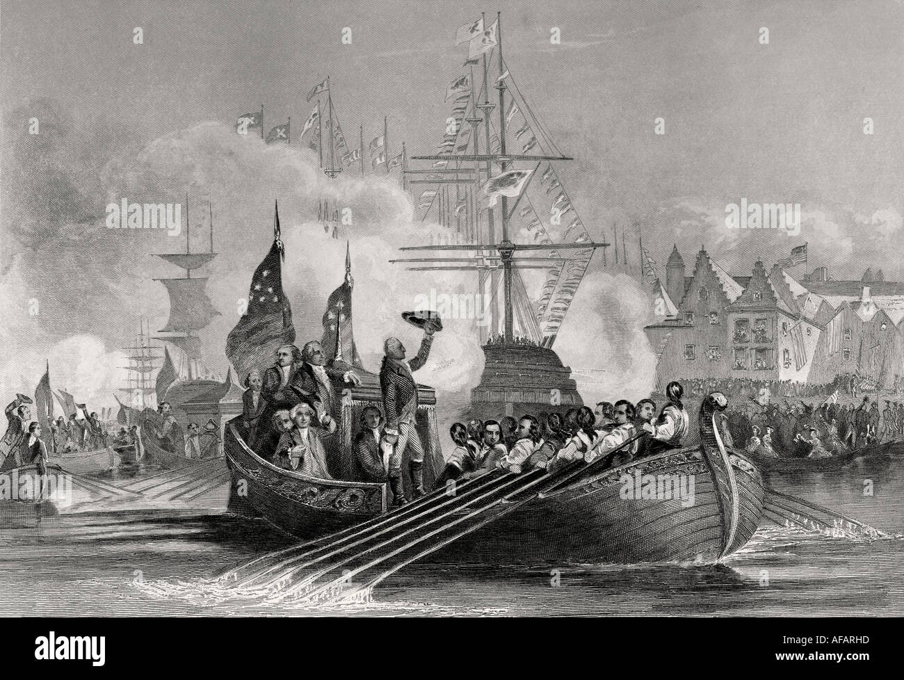 Reception of President Washington at New York, USA, April 23rd, 1879 ...