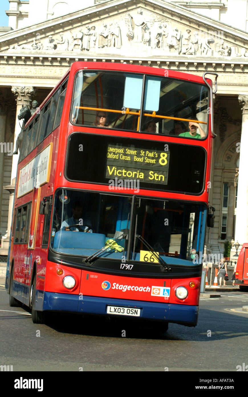 Bus in the City of London Stock Photo - Alamy