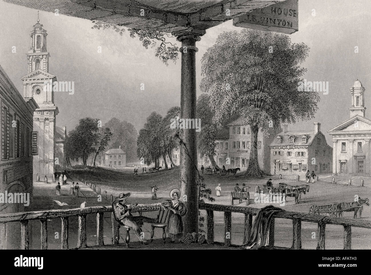 Northampton, Massachusetts, USA in the 19th century Stock Photo - Alamy