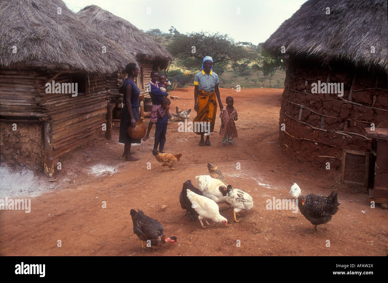 Village life in West Kenya Stock Photo - Alamy