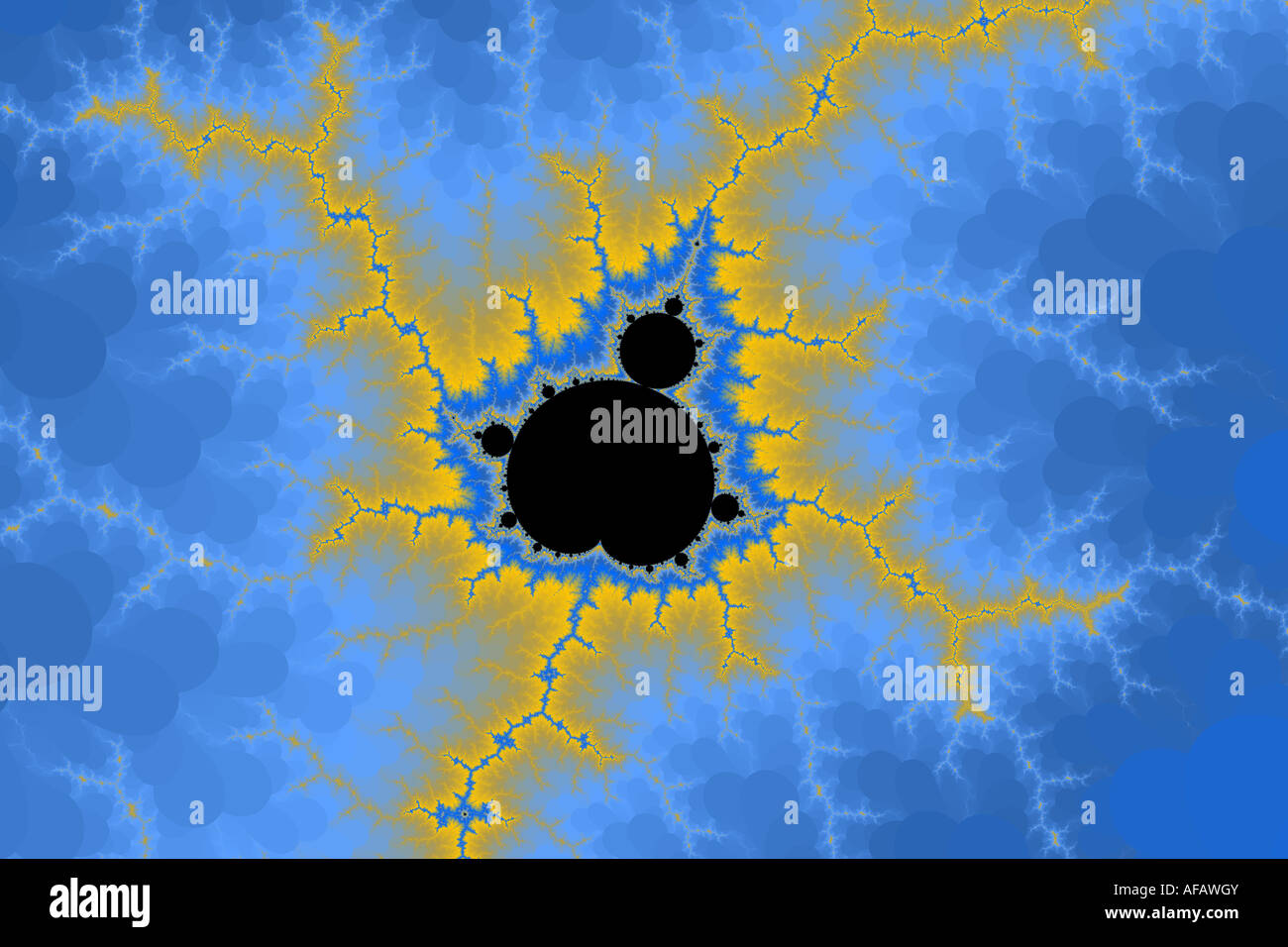 Yellow fractal sandbank in the midst of an inviting turquoise sea Stock ...