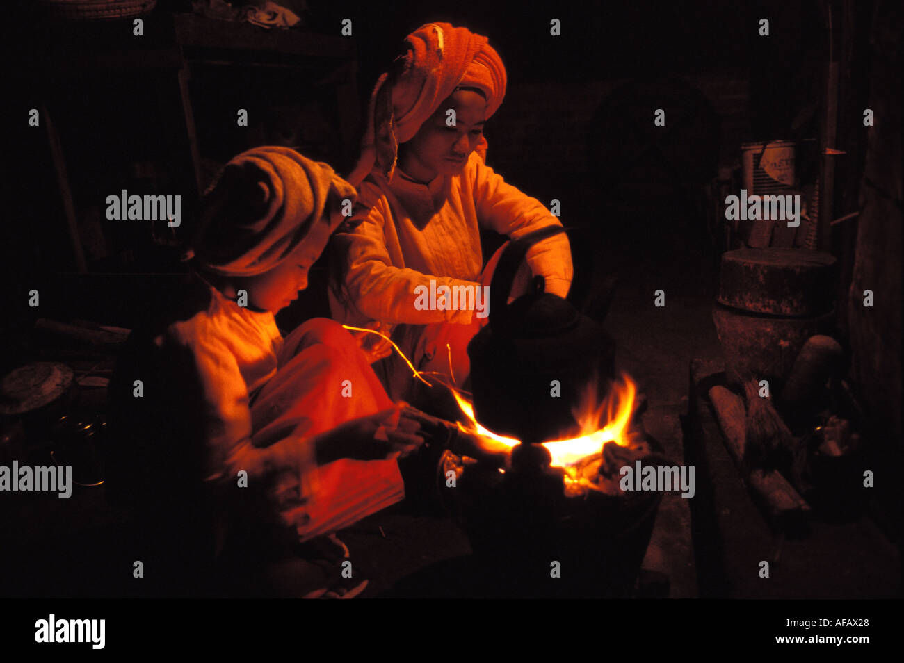 Buddhist nun in pink robe hi-res stock photography and images - Alamy