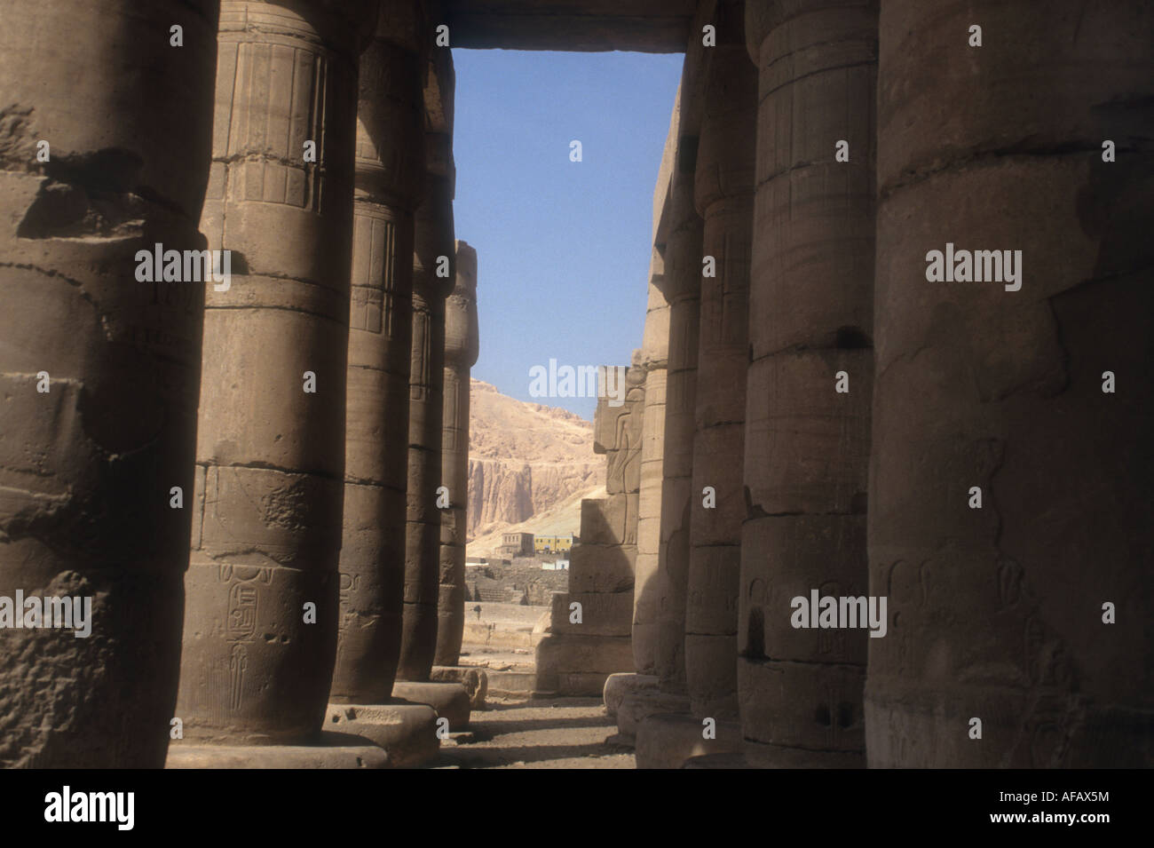 Inside "The Ramesseum Stock Photo - Alamy