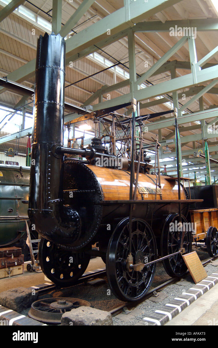 George Stephensons Locomotion in Darlington Railway Museum North ...