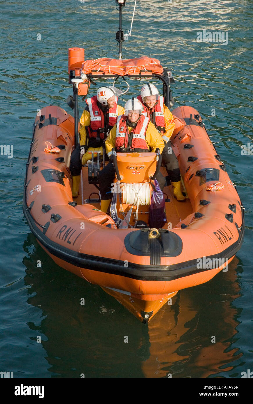 An RNLI inflatable rescue craft Weymouth Dorset Stock Photo - Alamy