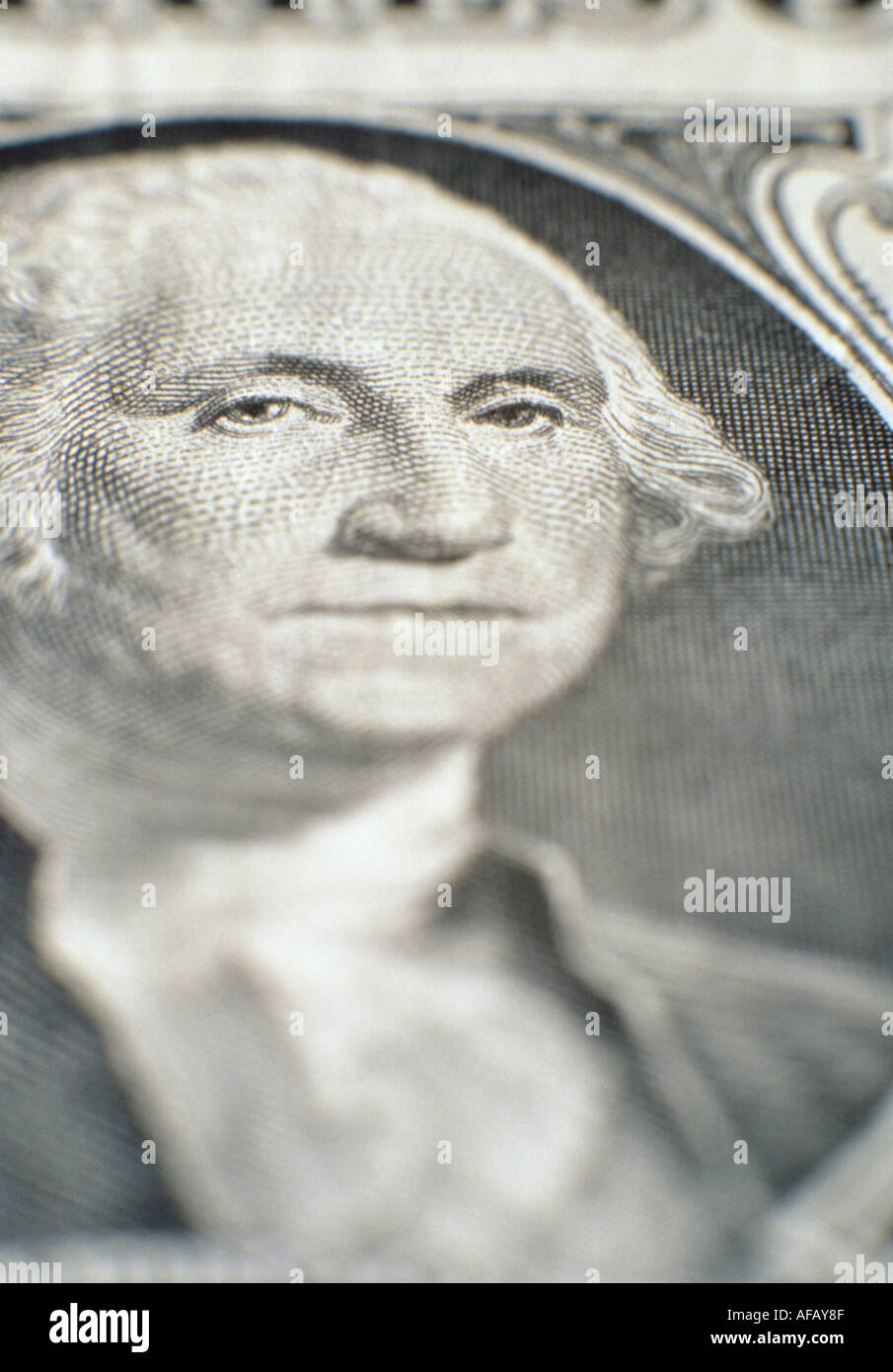 Close up of George Washington on a one dollar bill Stock Photo - Alamy