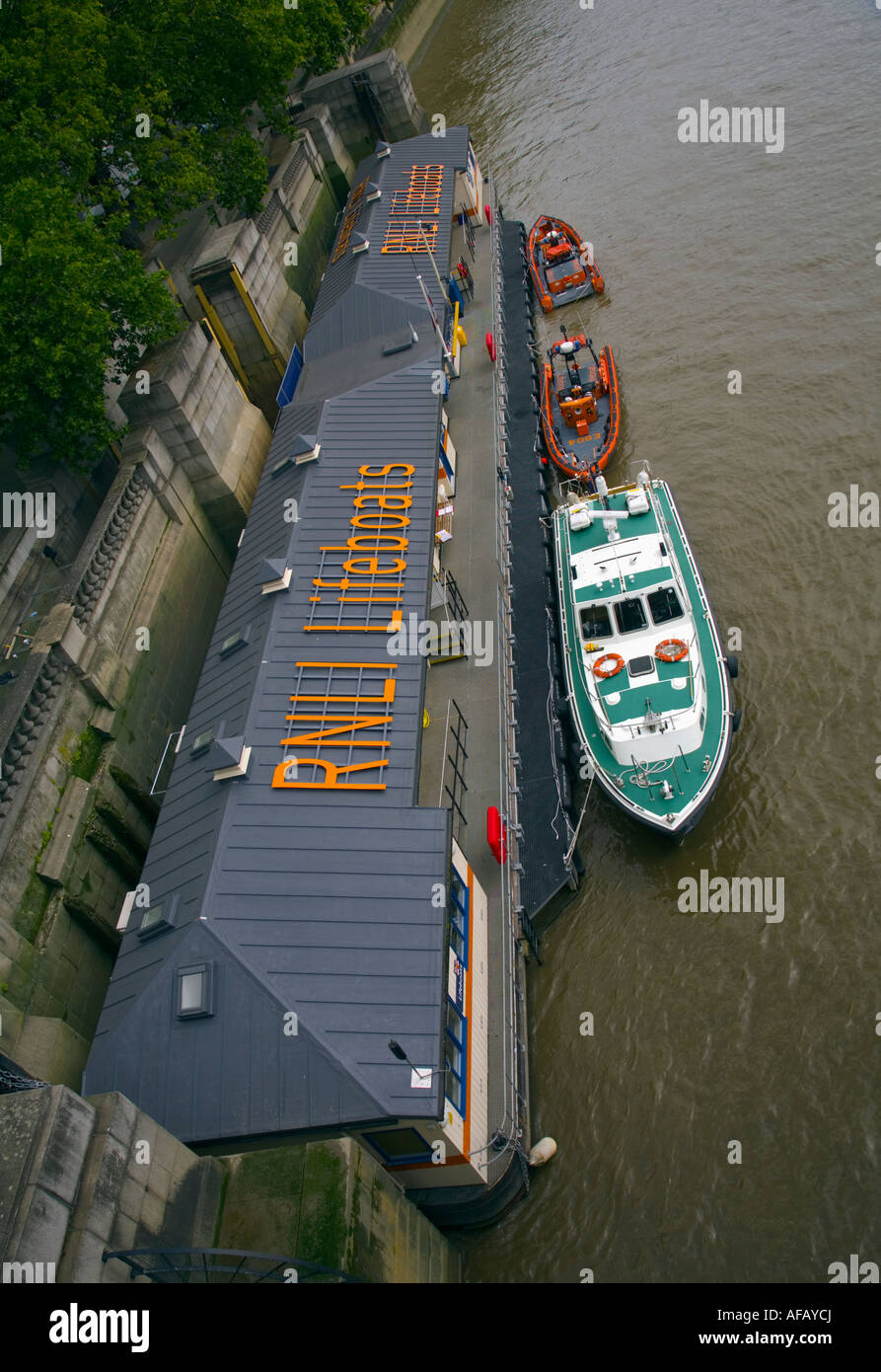 RNLI lifeboat station Waterloo Bridge London UK Stock Photo - Alamy