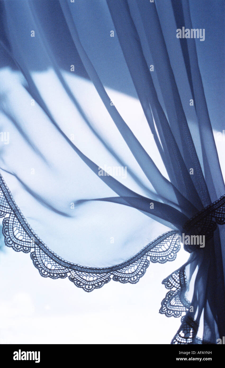Transparent lace curtains hi-res stock photography and images - Alamy