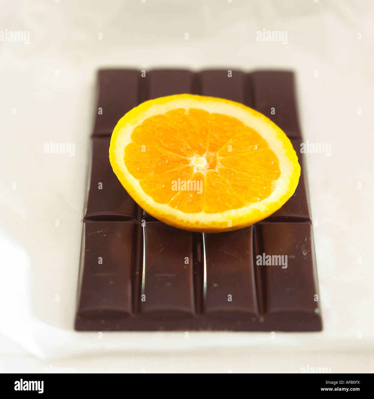 Chocolate with orange flavour, Close-up Stock Photo - Alamy