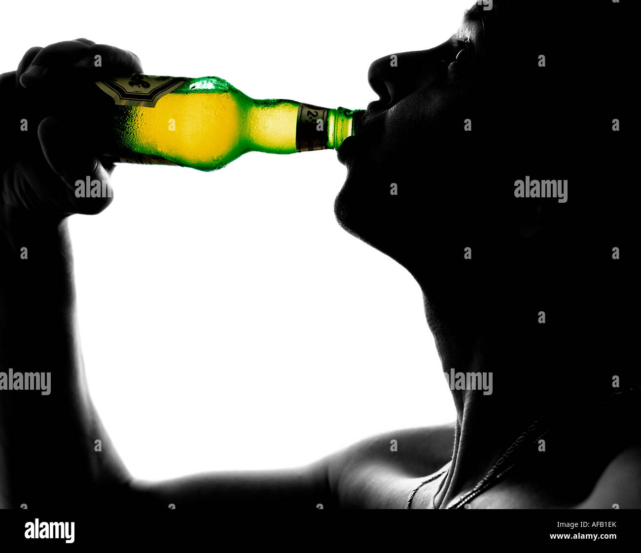 Silhouette Man Drinking Beer High Resolution Stock Photography and ...