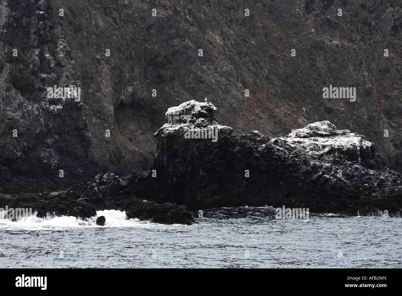 White Capped Coastal Rock in Anacapa Island Channel Islands National ...