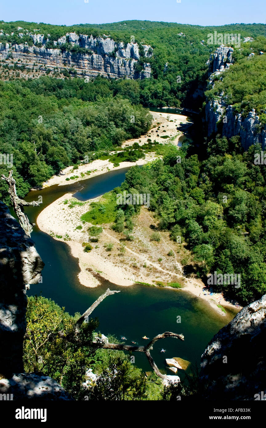 France French Gorges the Ardeche river holiday Stock Photo - Alamy