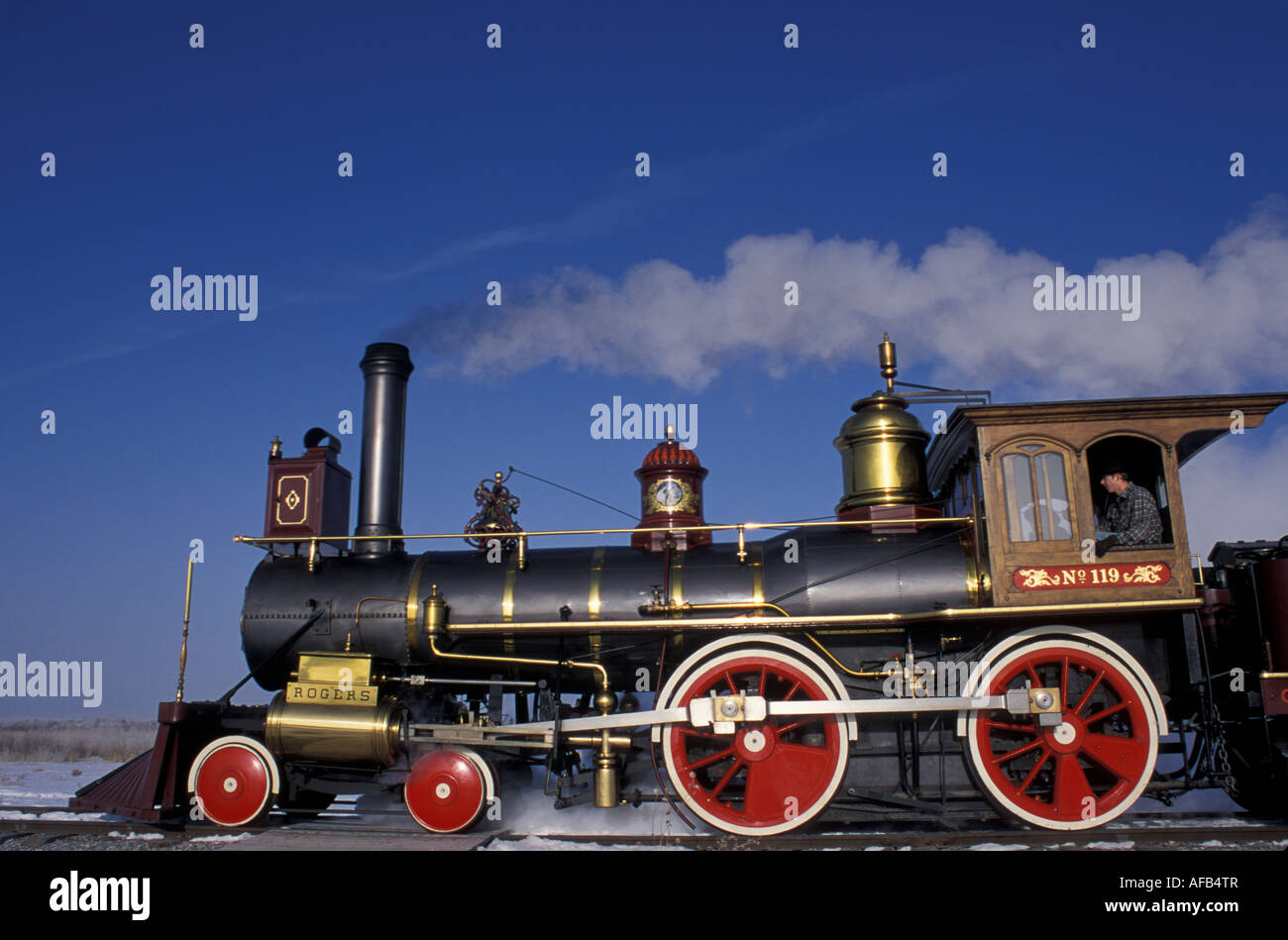 Steam Locomotive Train, Golden Spike National Historic Site, Utah USA ...