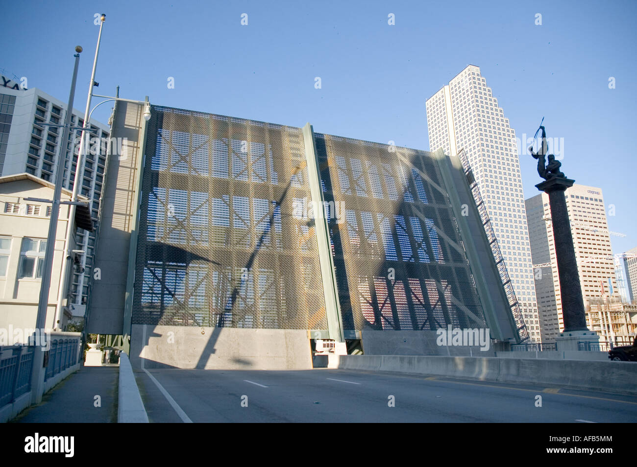 a draw bridge opening in Miami Florida Stock Photo - Alamy