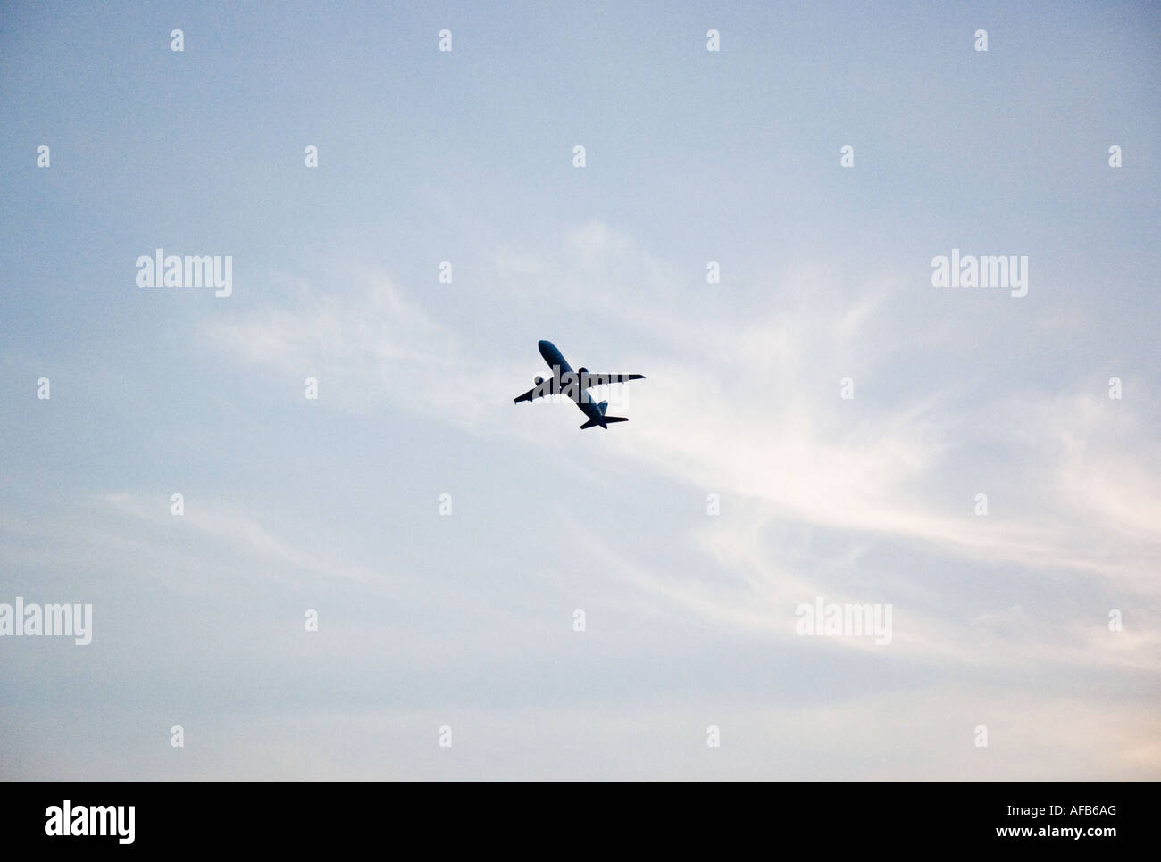commercial jet airplane taking off from logan international airport in ...