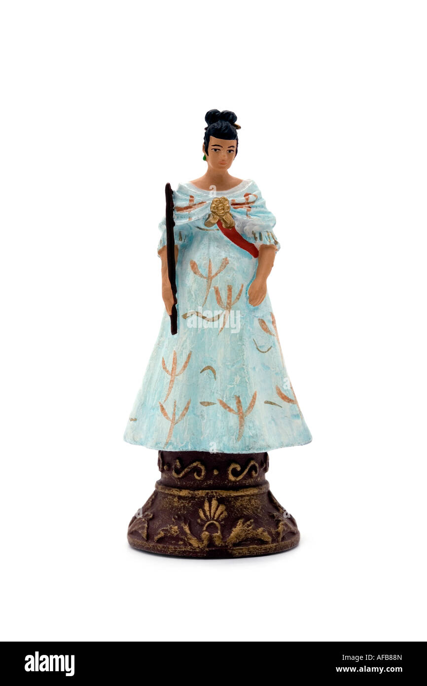 Queen statuette chess figure Stock Photo - Alamy