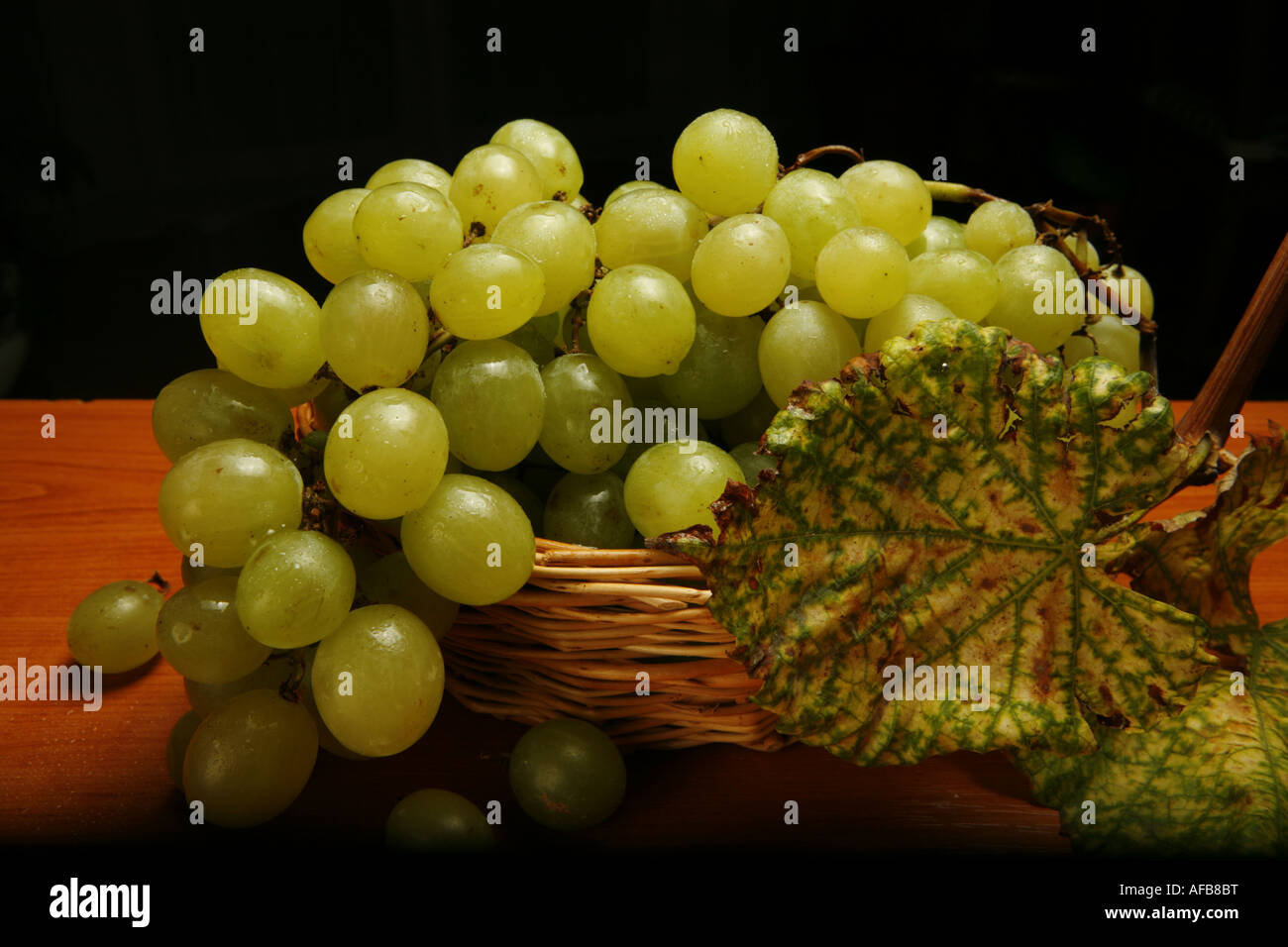 Grapes on the table Stock Photo - Alamy