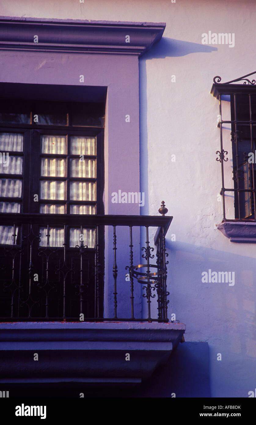 windows and wrought iron details Oaxaca Mexico Stock Photo - Alamy