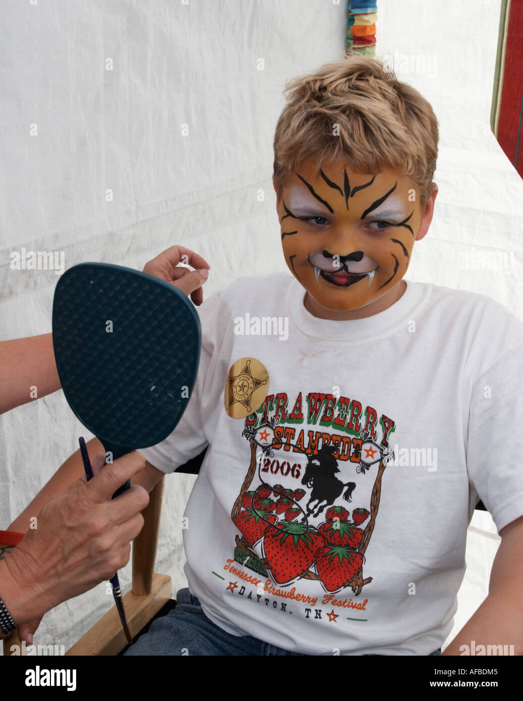 Boy Getting Painted High Resolution Stock Photography and Images - Alamy