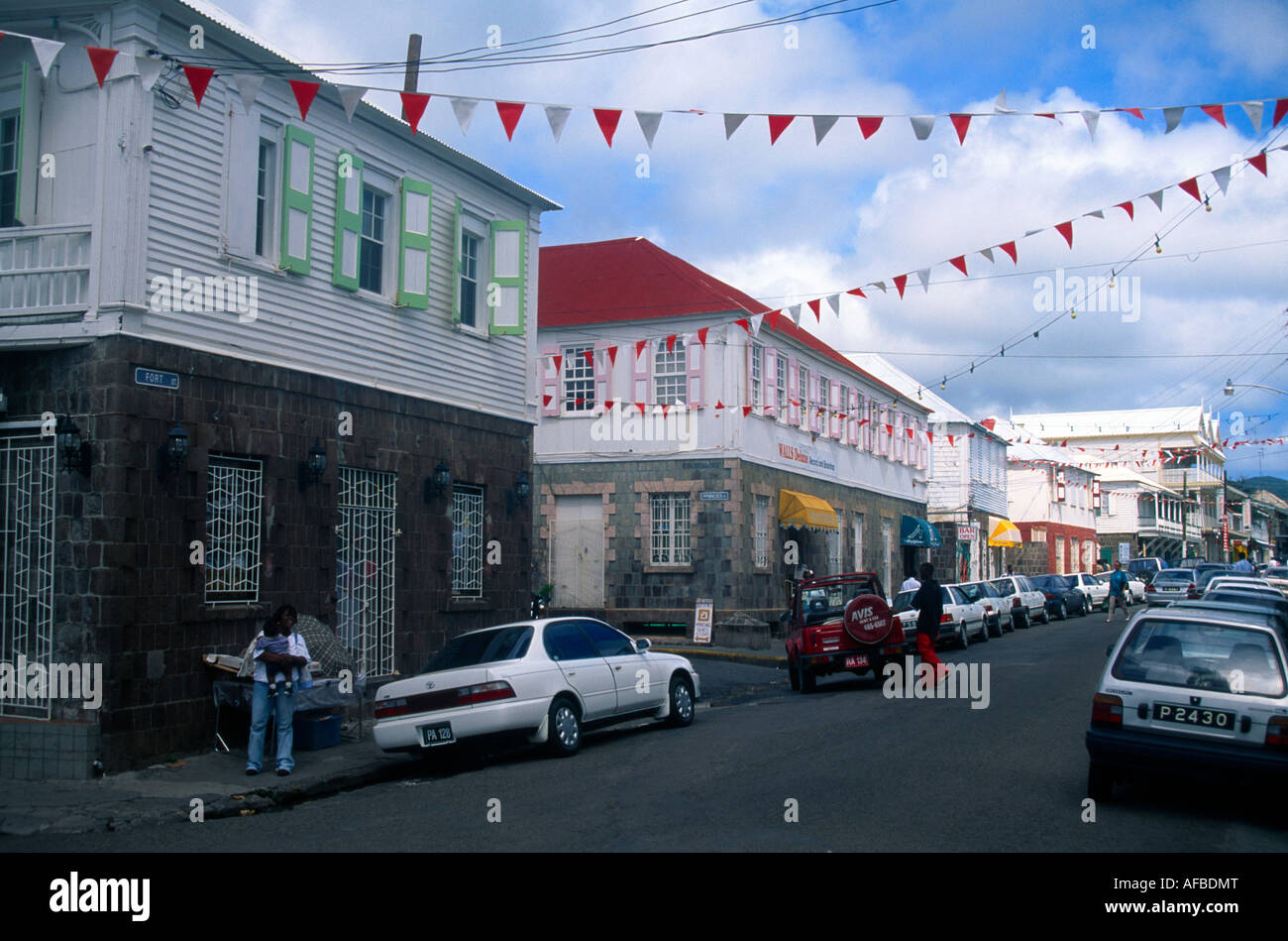 Fort Street Basseterre St Kitts Street Scene Stock Photo - Alamy